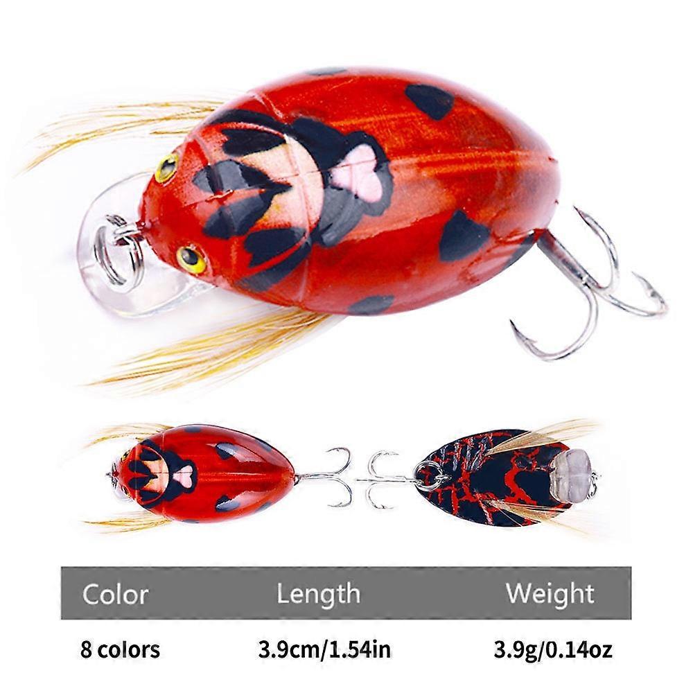 HENGJIA Insect Floating Water Bionic Bait Beetle Water Surface Bass Tap ...
