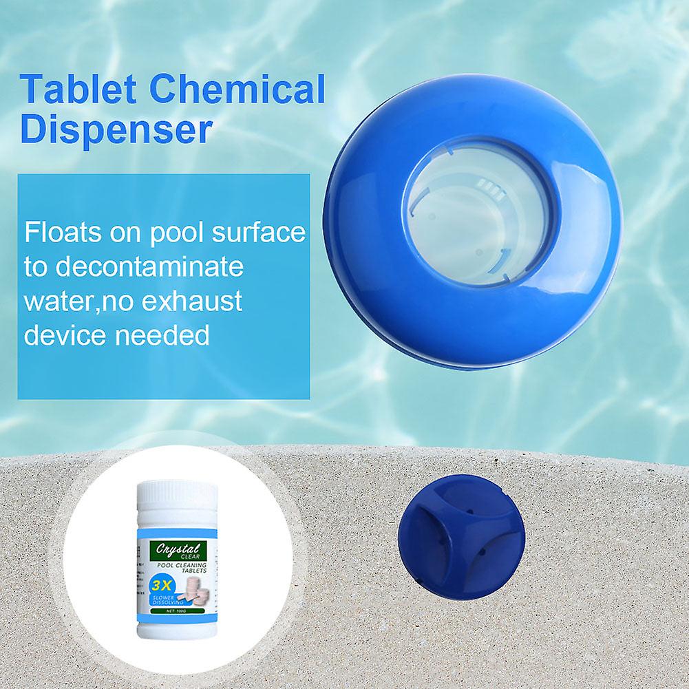 Adjustable bottom swimming pool applicator tablet chemical dispenser ...