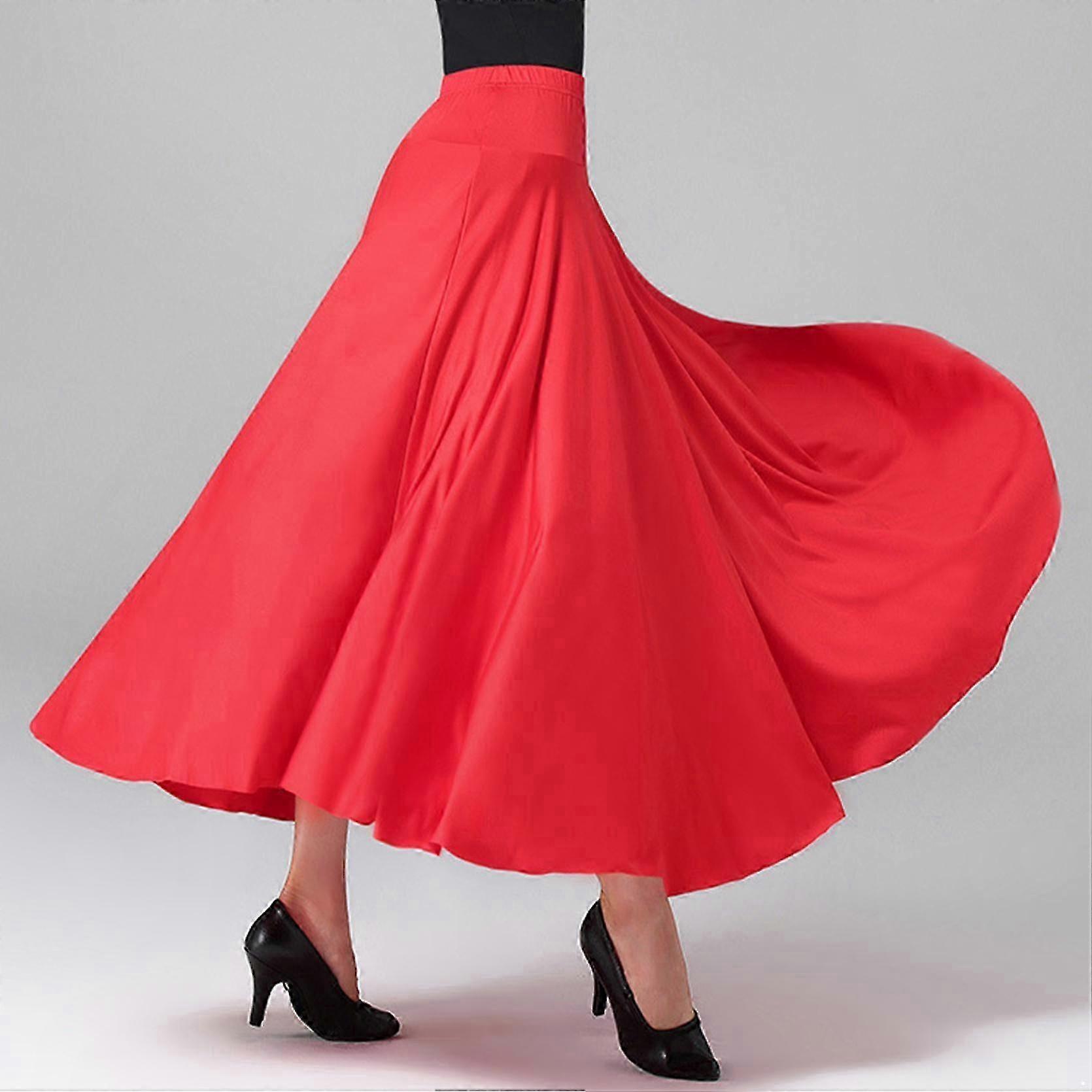 Ruffle Dance Skirt for Ballroom, Belly Dance, and Stage Performances ...