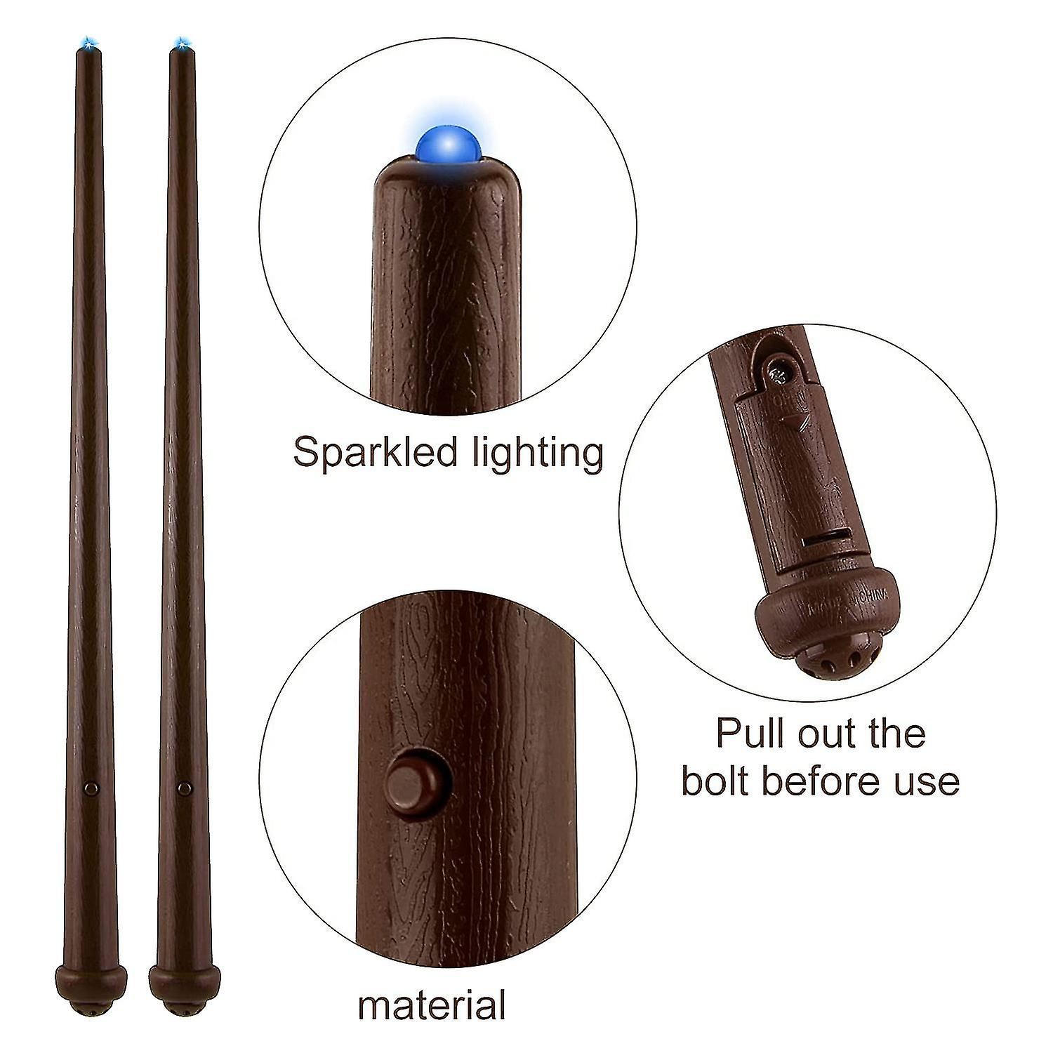 10 Pcs Wands Illuminating Wizard Wands Sound Toy Wands For Cosplay ...