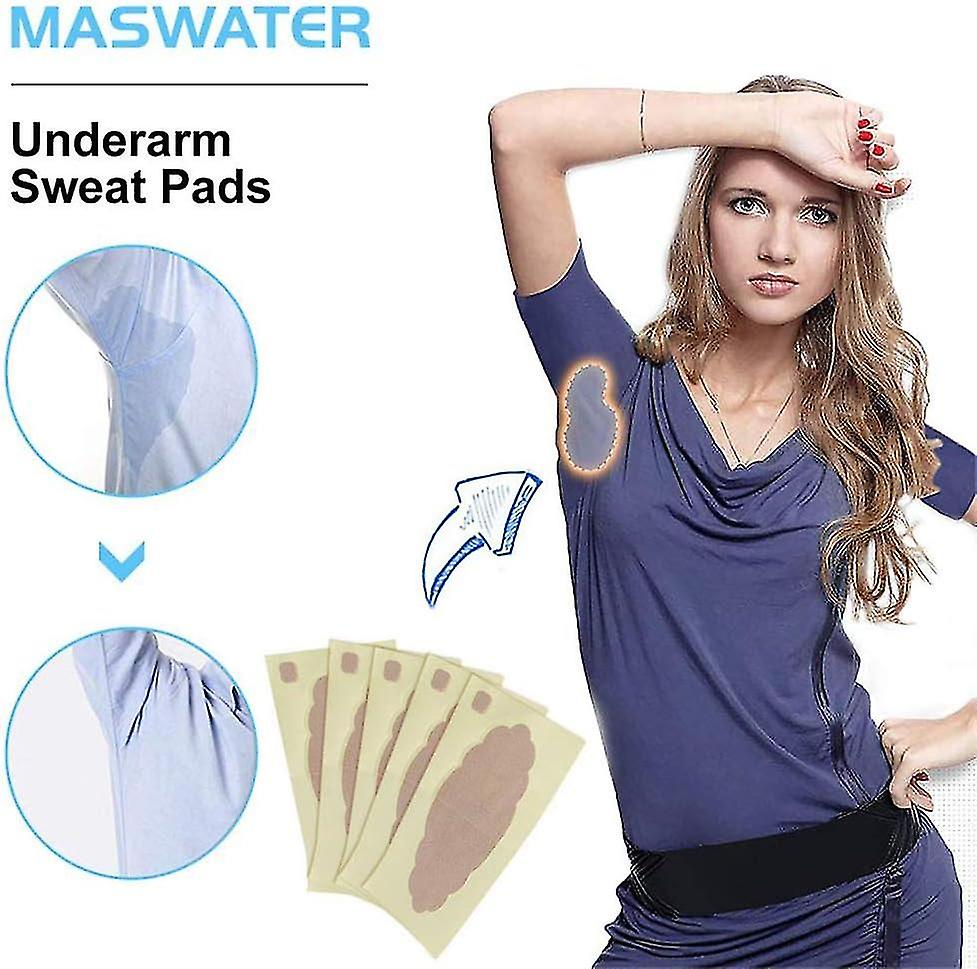 Underarm Sweat Pads, 10 Pcs Invisible Self-adhesive Cotton Armpit ...