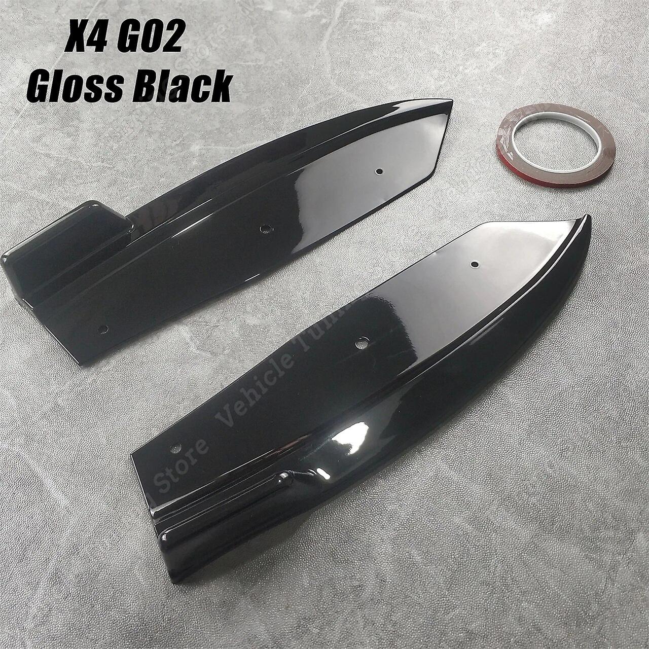 For Bmw X4 G02 M Sport 2018-2023+ Gloss Black Rear Bumper Lip Spoiler ...