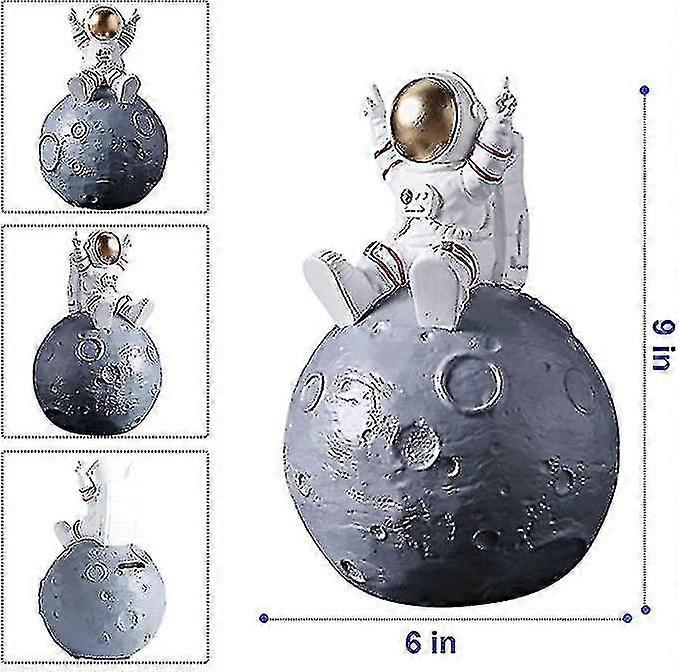 Piggy Bank, Astronaut Toys With Planet Coin Bank Resin Money Jar For ...