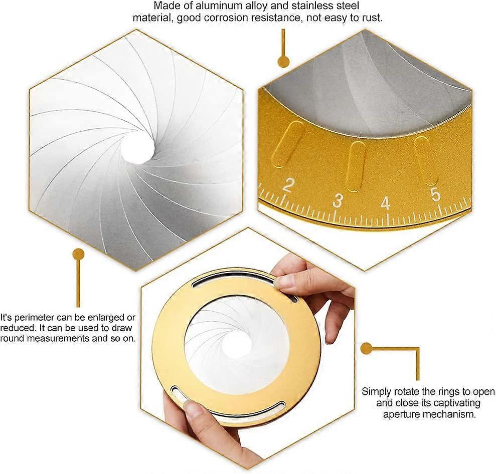 Steel Circle Drawing Tool Compass 360 Degree Measuring Ruler Drawing ...