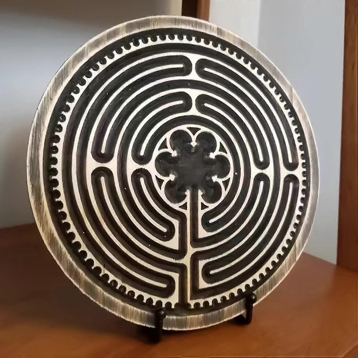 Wooden Labyrinth Maze Game Finger Maze Board,Portable and Sturdy Wooden ...