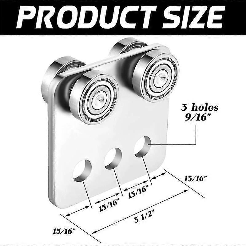 4 Pcs 4 Wheel Trolley Assembly Roller Trolley Stable Welded Channel ...