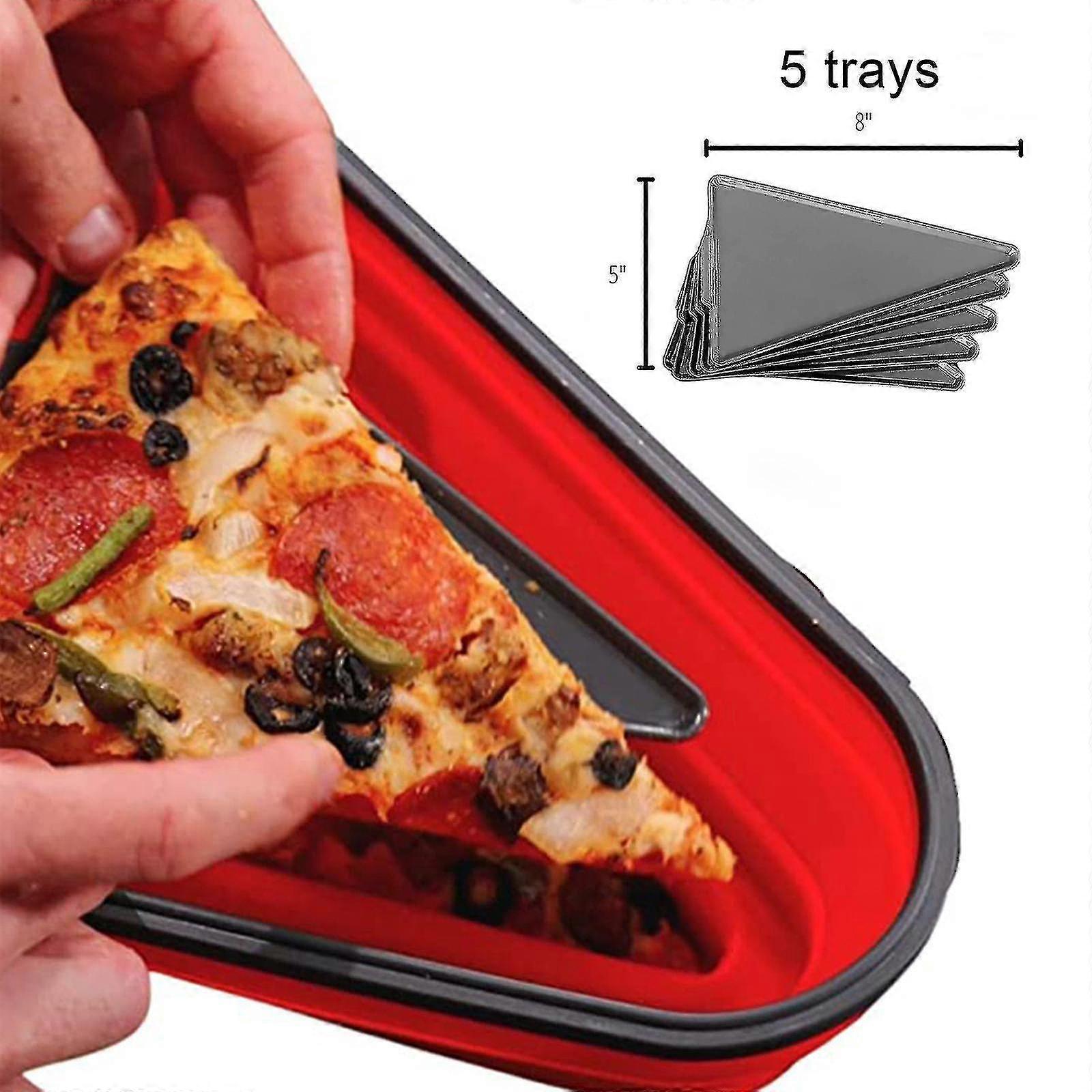 New ModelsReusable Pizza Storage Container With 5 Microwavable Serving ...
