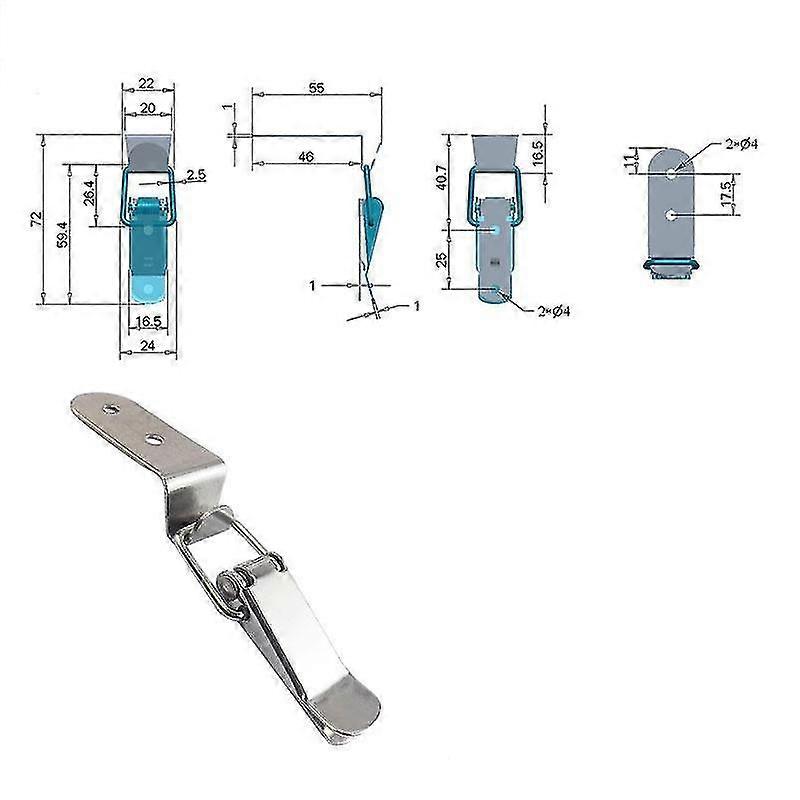 90 Degrees Duck-Mouth Buckle Hook Lock Stainless Steel Toggle Latch ...