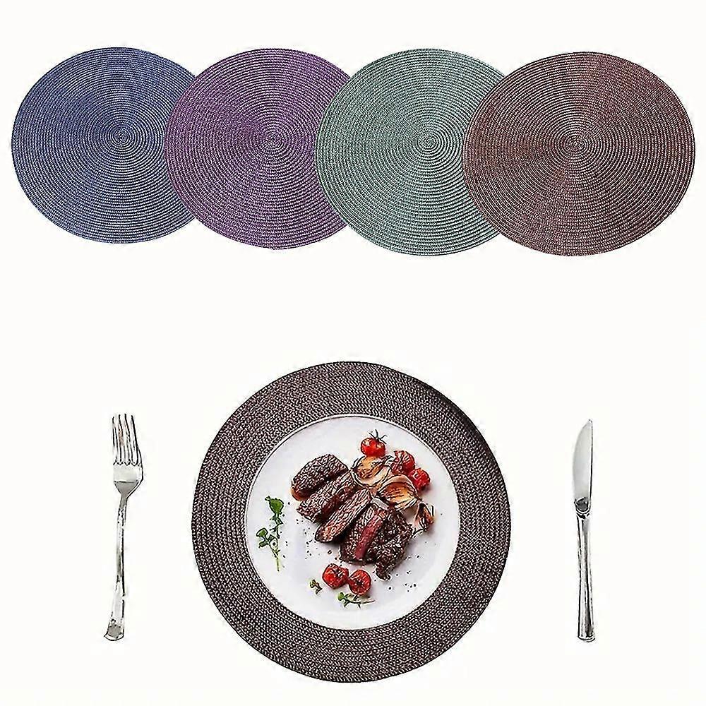 6PCS Hand-Woven Placemats Set Non-Slip Multipurpose Table Pad Decor for ...