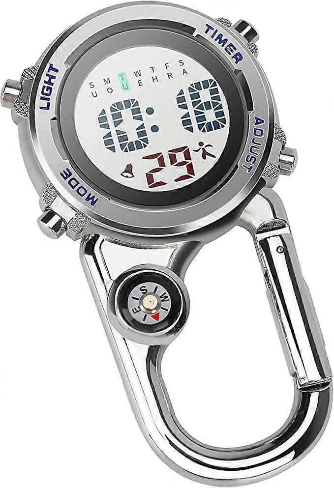 Carabiner Watch Digital Clip on Quartz Watch Multifunctional Carabiner ...