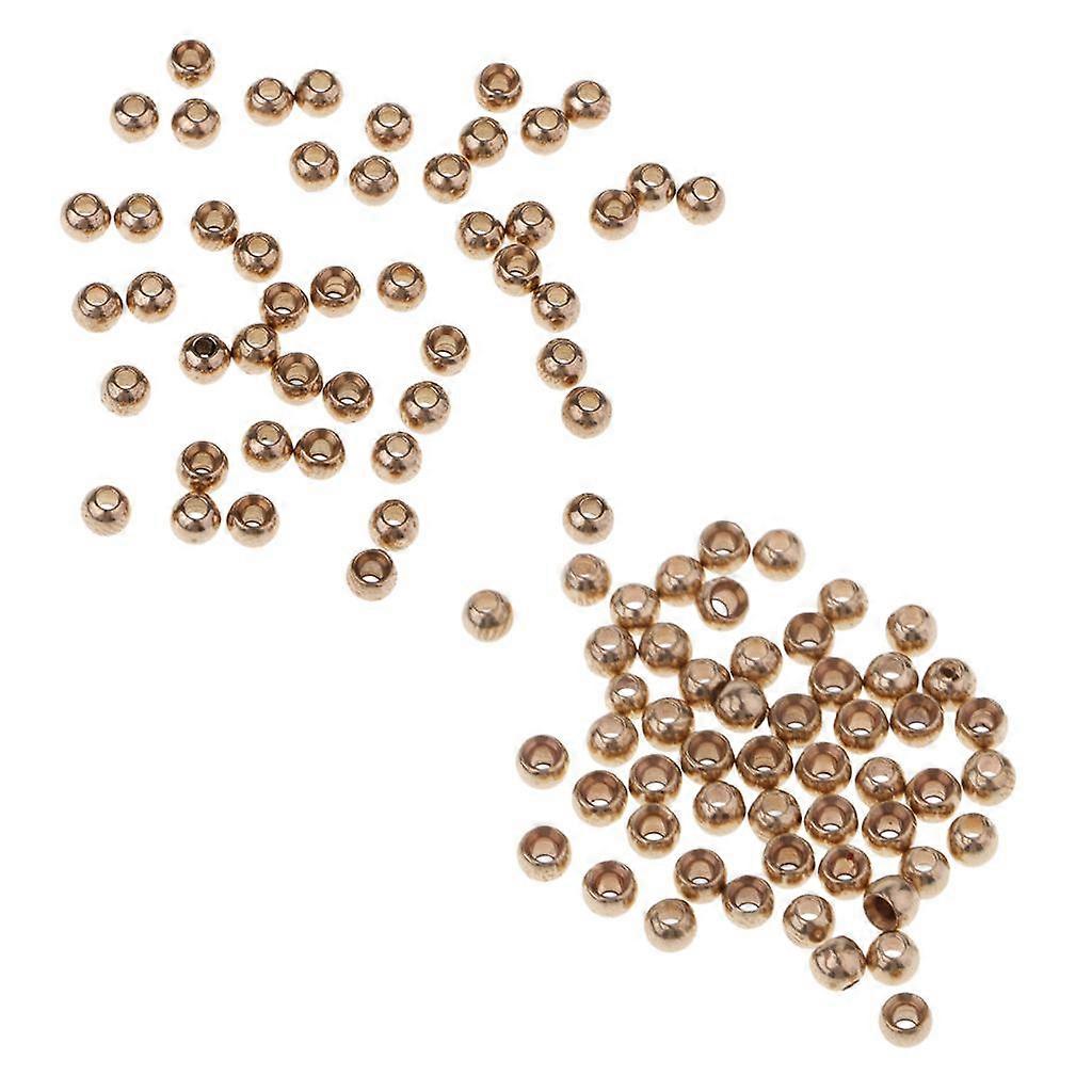 Set of 100pcs Fly Tying Beads Brass Beads Head Fly Fishing Nymph Head ...