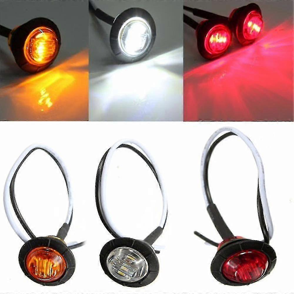 10pcs Universal Side Marker Indicator Led Light Trailer Lorry Taillight ...