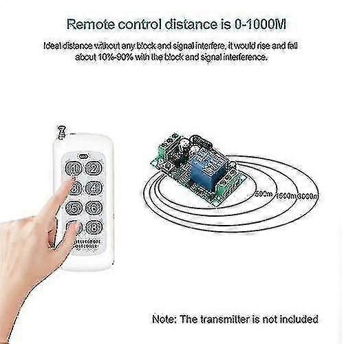 1000m Long Range Distance High Power 1ch Wireless Remote Control ...