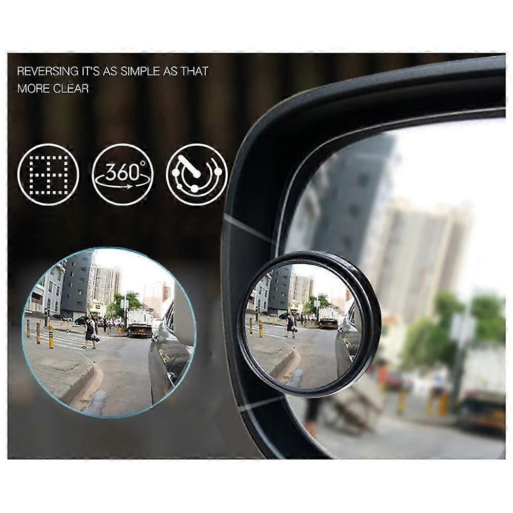 Wide Angle Rearview Mirror,2 Pack HD Car Rear View Mirrors 360 Round ...