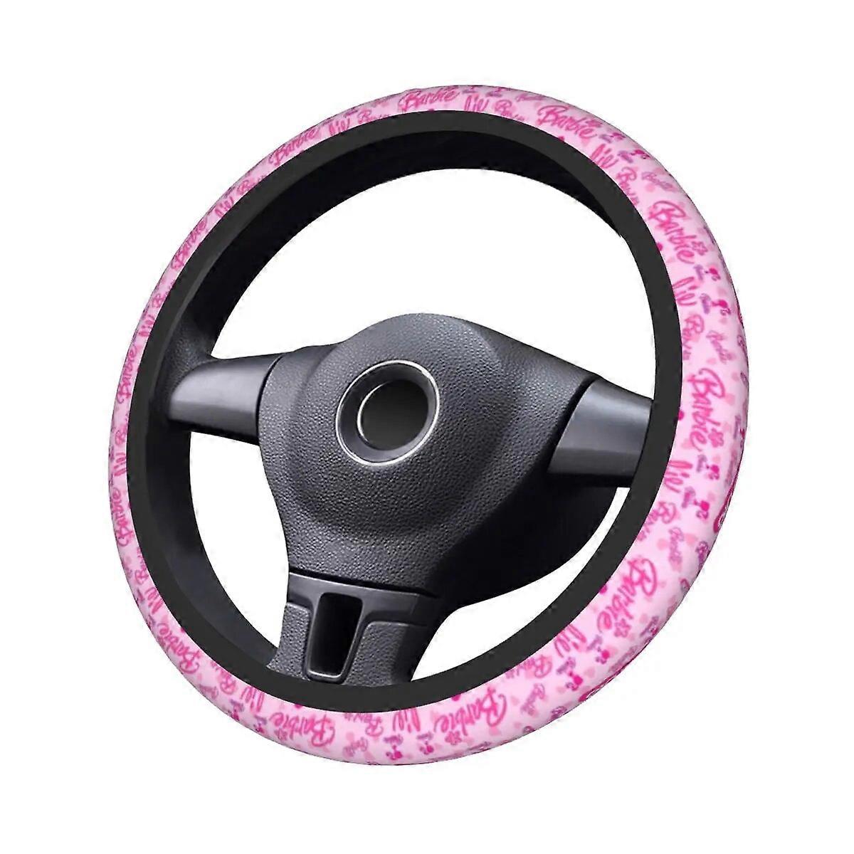 Steering Wheel Covers Pink Barb Pattern Soft Kawaii Braid On The ...