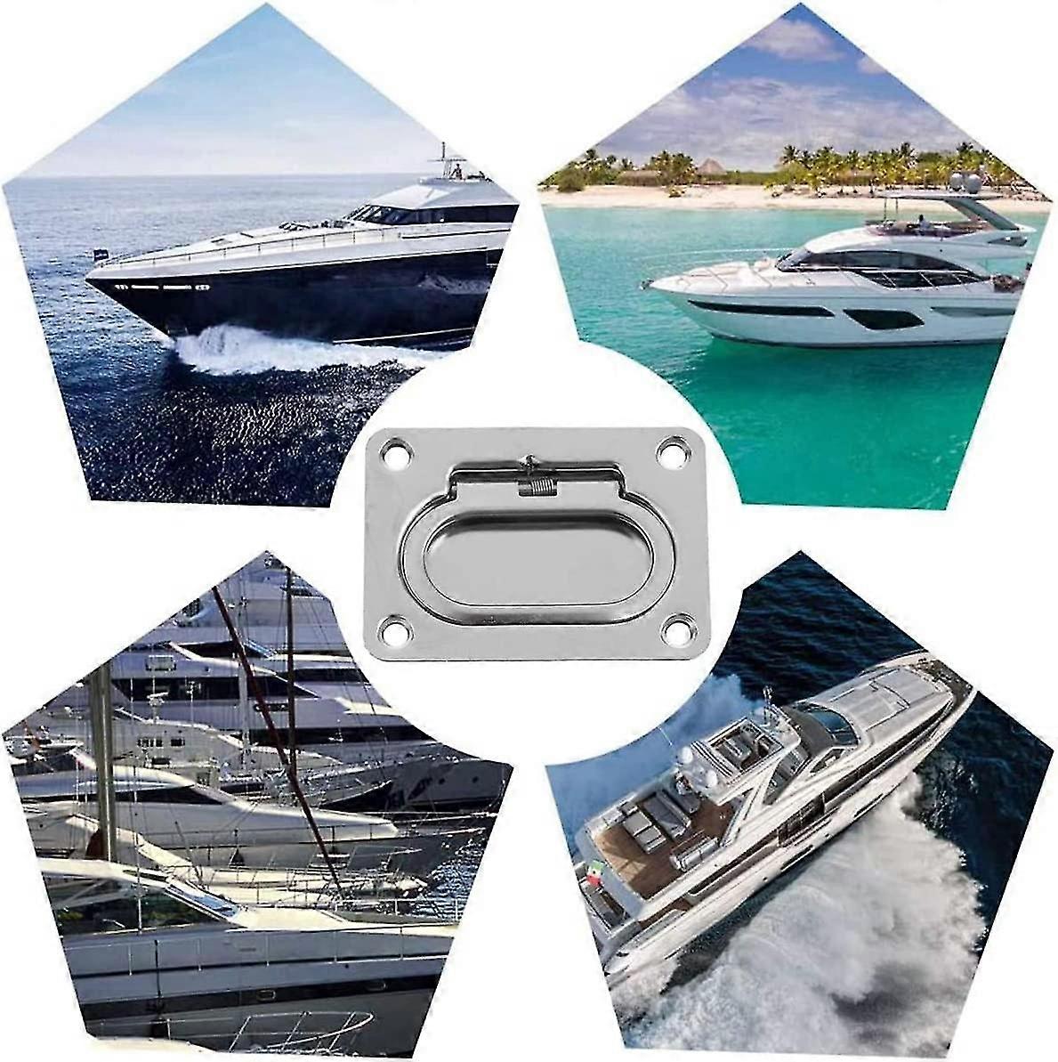 Boat Hatch Handle 2 Pack Stainless Steel Marine Handles Boat Flush ...