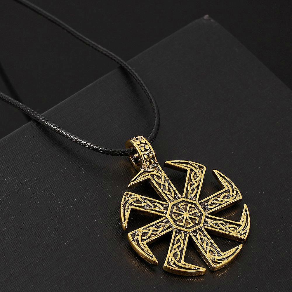 YILUOCD Slavic Amulet Necklace for Men Slavic Kolovrat Symbols Pagan ...