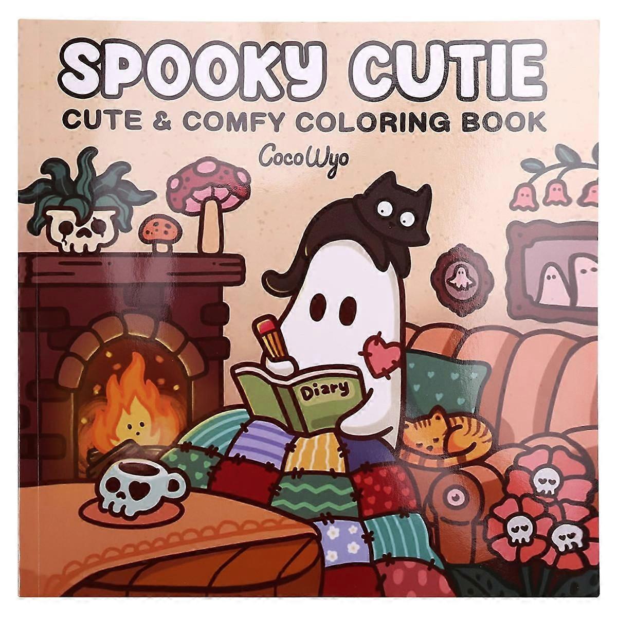 Spooky Cute Coloring Book for Adults & Teens Featuring Adorable Creepy ...