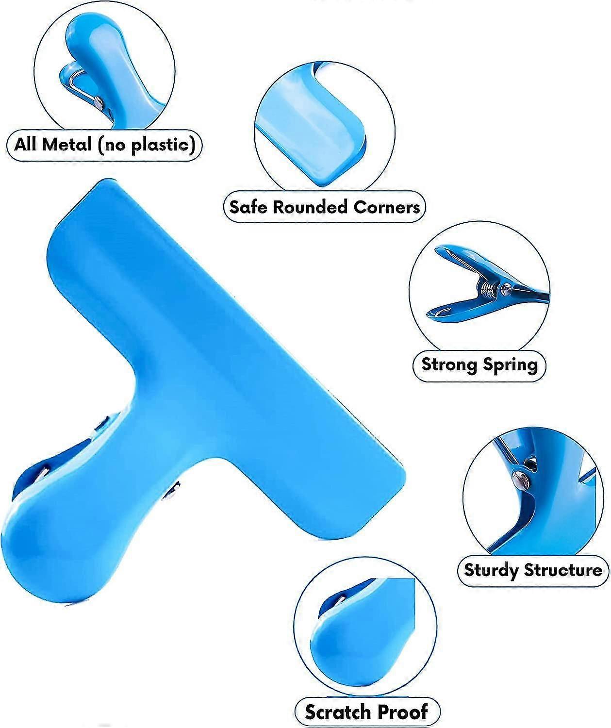 Hip Clips Stainless Steel Large 3 Inch Wide 4 Assorted Colors 4 Pa ...