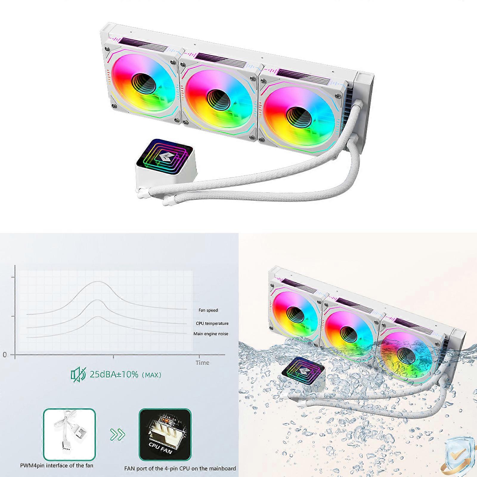 For Glacier 360mm ARGB CPU Liquid Coolers CPU Fan Integrated Water ...