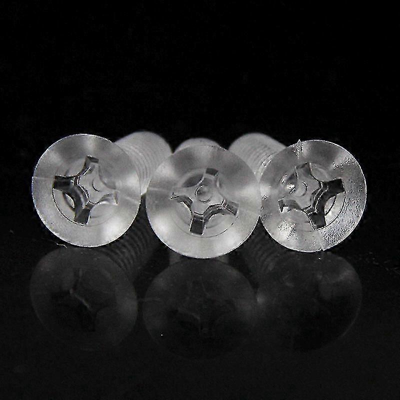 50pcs Plastic Screws, Nylon, Transparent Screws, Pc Countersunk Head ...