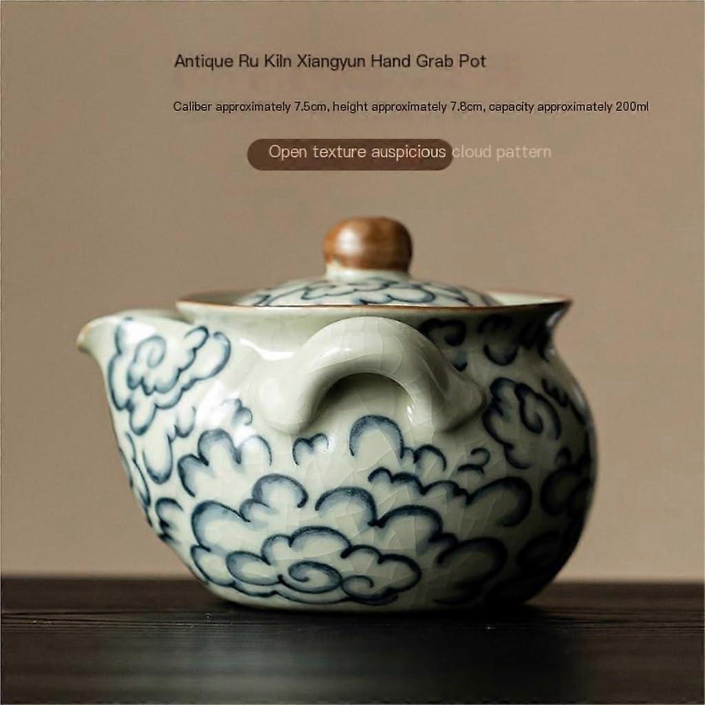 Teapot Antique Cloud Hand-Caught Pot Ceramic Teapot That is Not Hot to ...