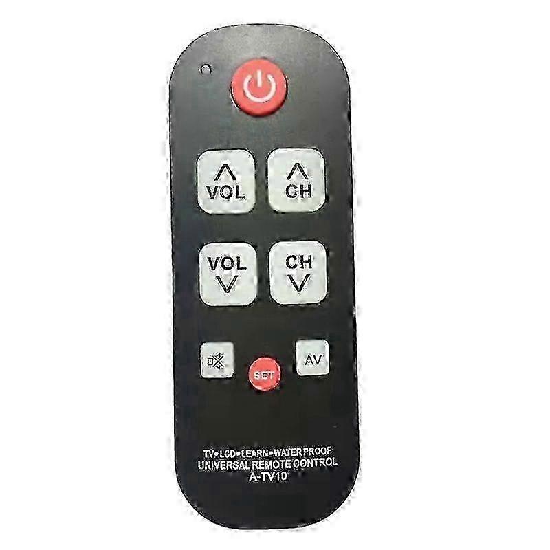 A-TV10 TV Remote for Seniors Universal Controller Simple Waterproof ...