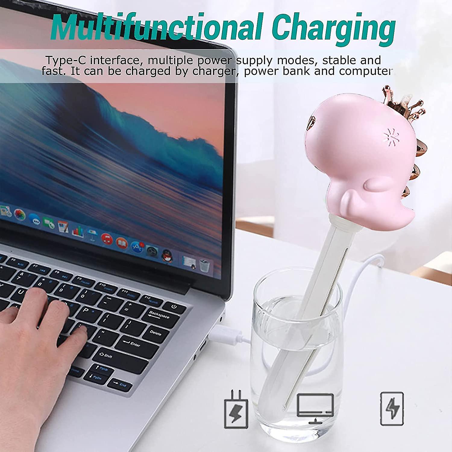 1pcs Portable Mini Dinosaur Humidifier Cartoon Ultrasonic Humidifier ...