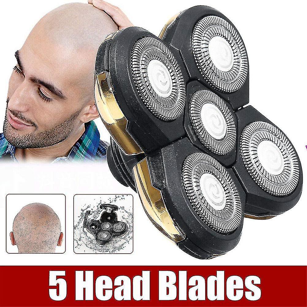 5 Head Shaver Heads, Shaver Replacement For Electric Razor Shaving Bald ...