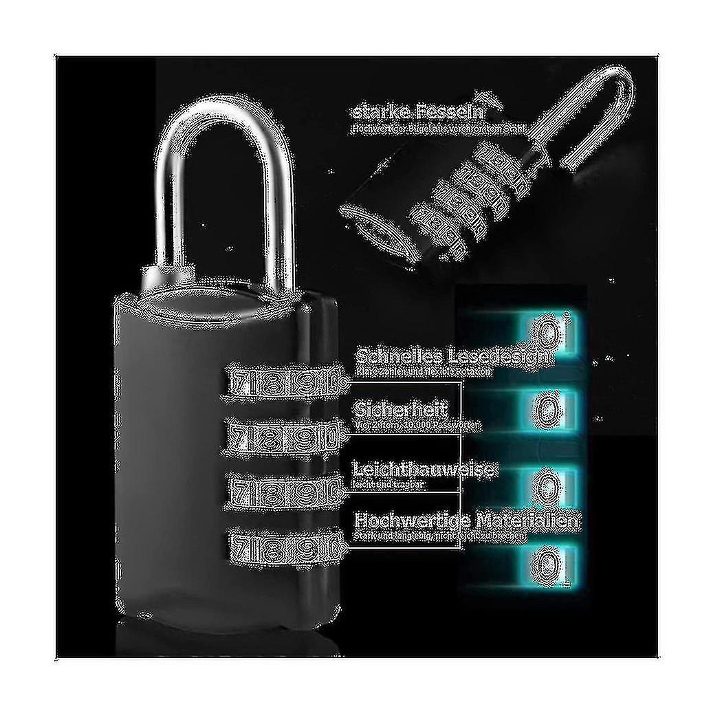 Combination Locks, 4 Digit Lock With Metal Code Lock, Weatherproof ...
