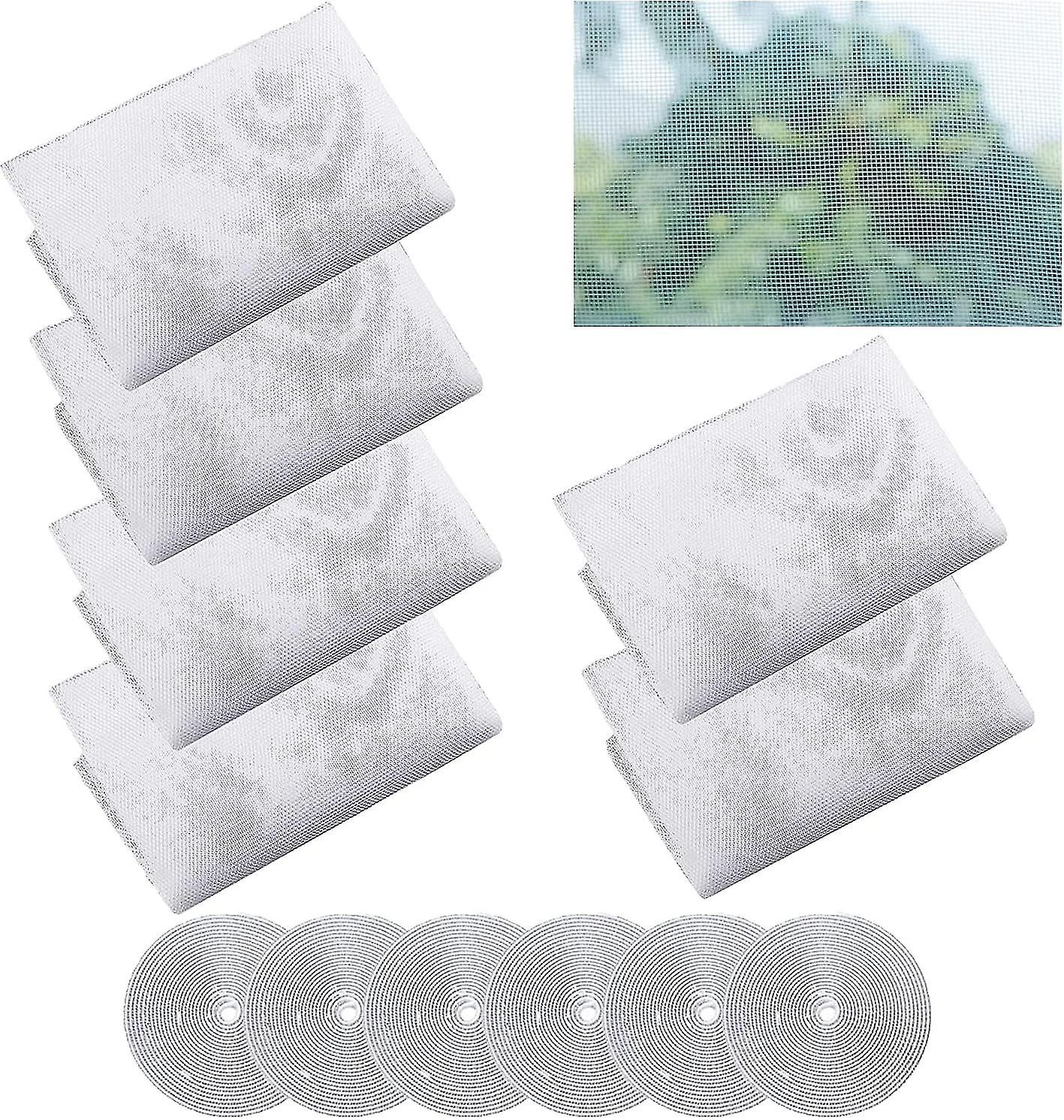6 Pieces Fly Screen Window, White Window Screen Mosquito Netting With 6 ...