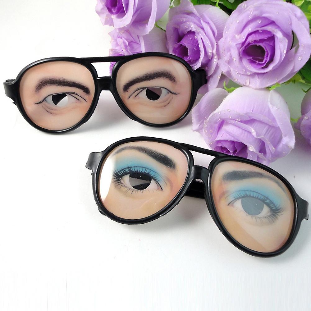 Joke Funny Fake Eyes Disguise Glasses for Masquerade Halloween Costume ...