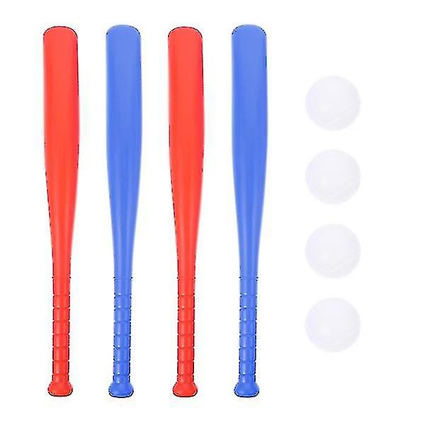 Plastic Baseball Bat Set Children's Baseball Toys Red And Blue Two Sets ...