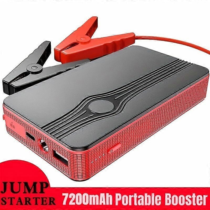 Car Jump Starter Battery Power Bank For 7200mAh Portable Emergency ...