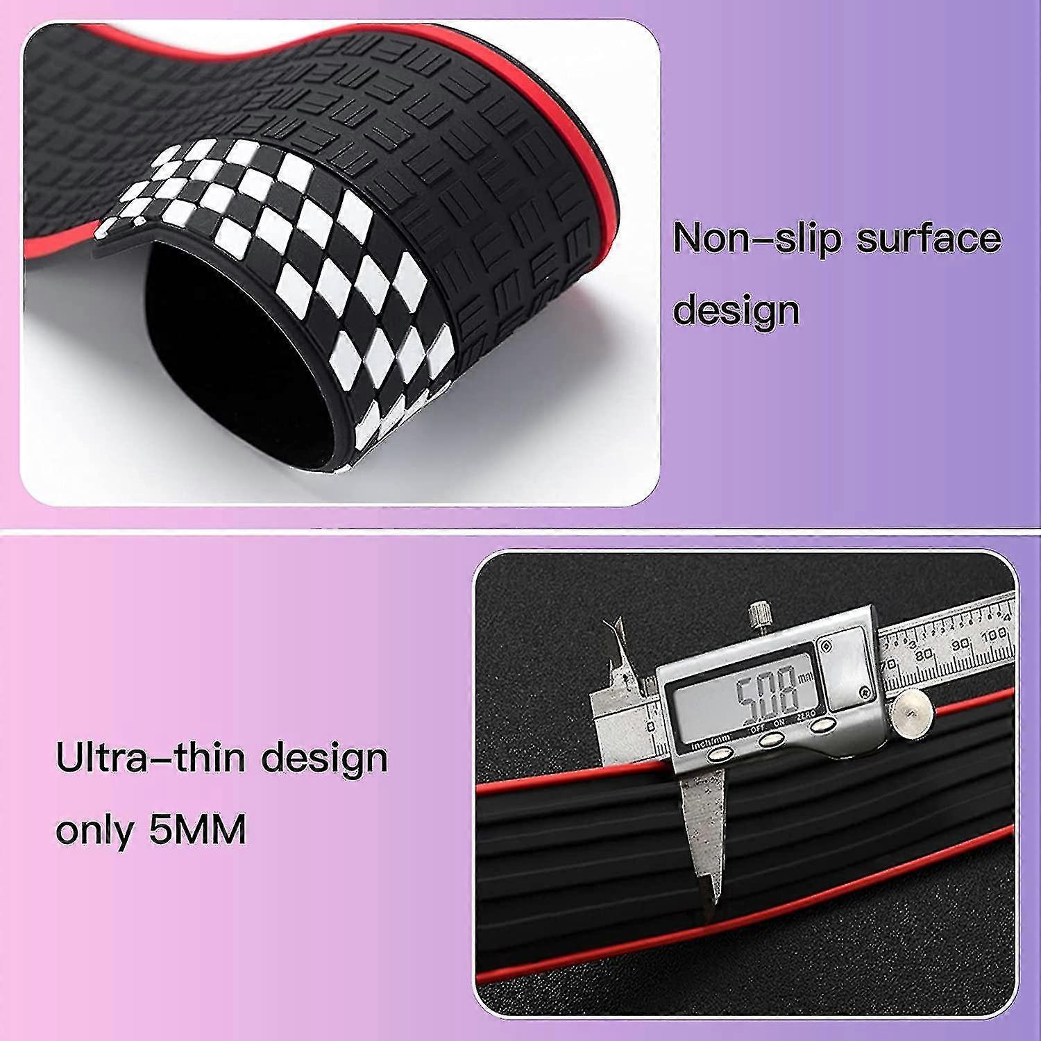 2 Pack Rear Bumper Protector Guard Trunk Rubber Protection Strip Rubber ...