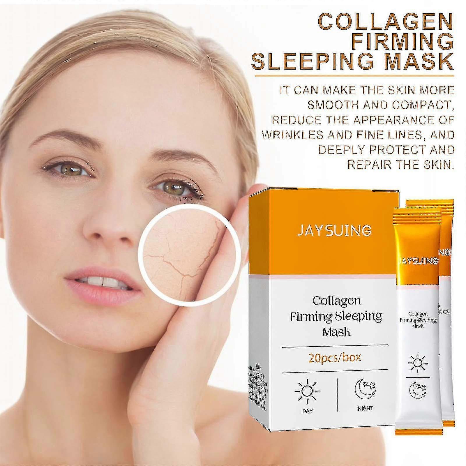 Jaysuing Collagen Moisturizing Mask Firming Facial Nasolabial Lines Eye ...