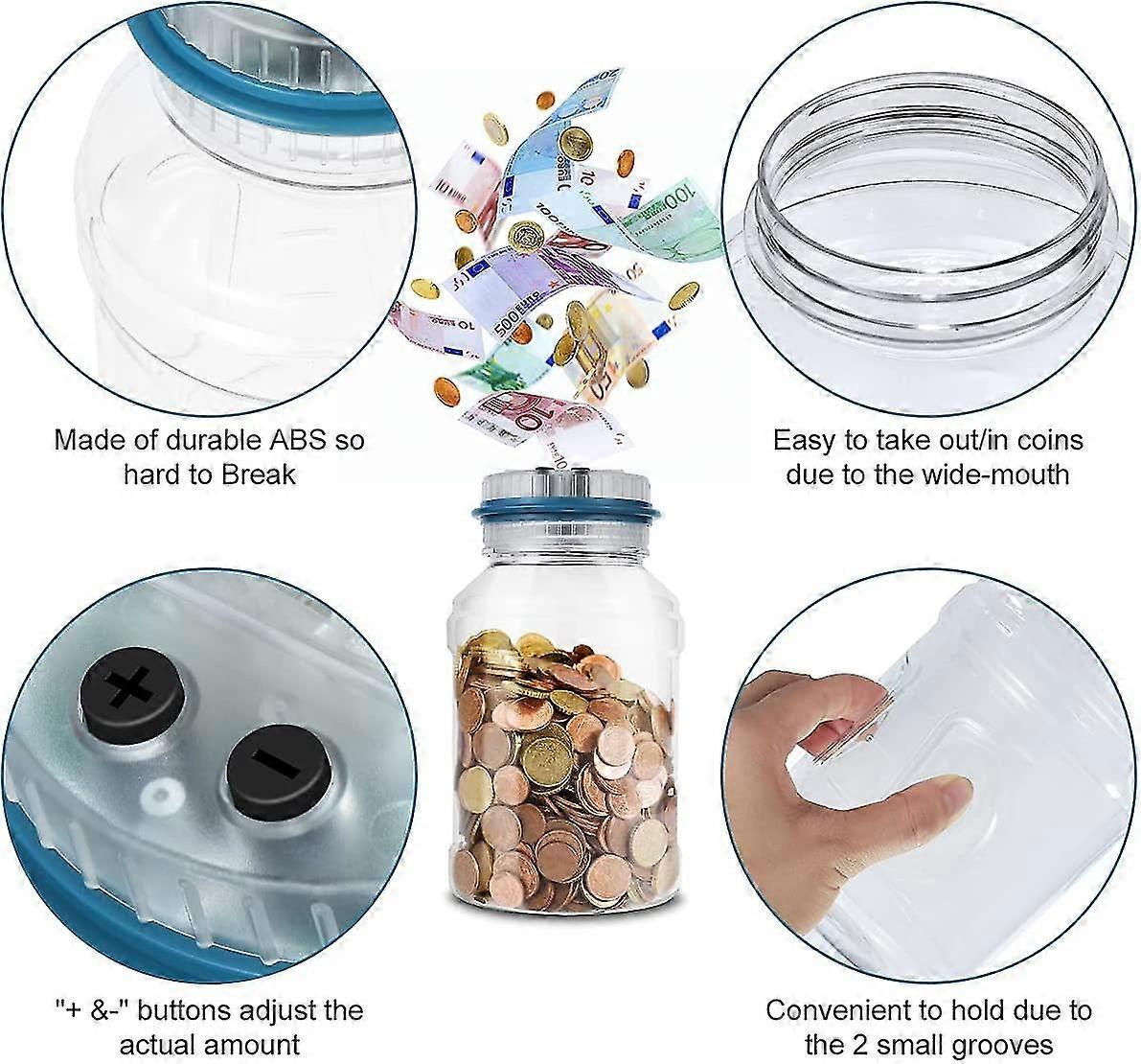 Piggy Bank For Boys And Girls, Upgrade Coin Bank Digital Coin Bank ...