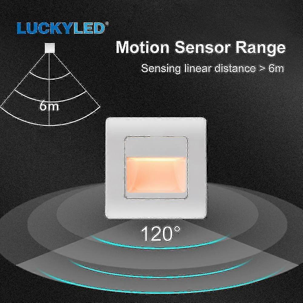 Recessed Led Wall Light Pir Motion Sensing Stair Light Ac85-265v Step ...