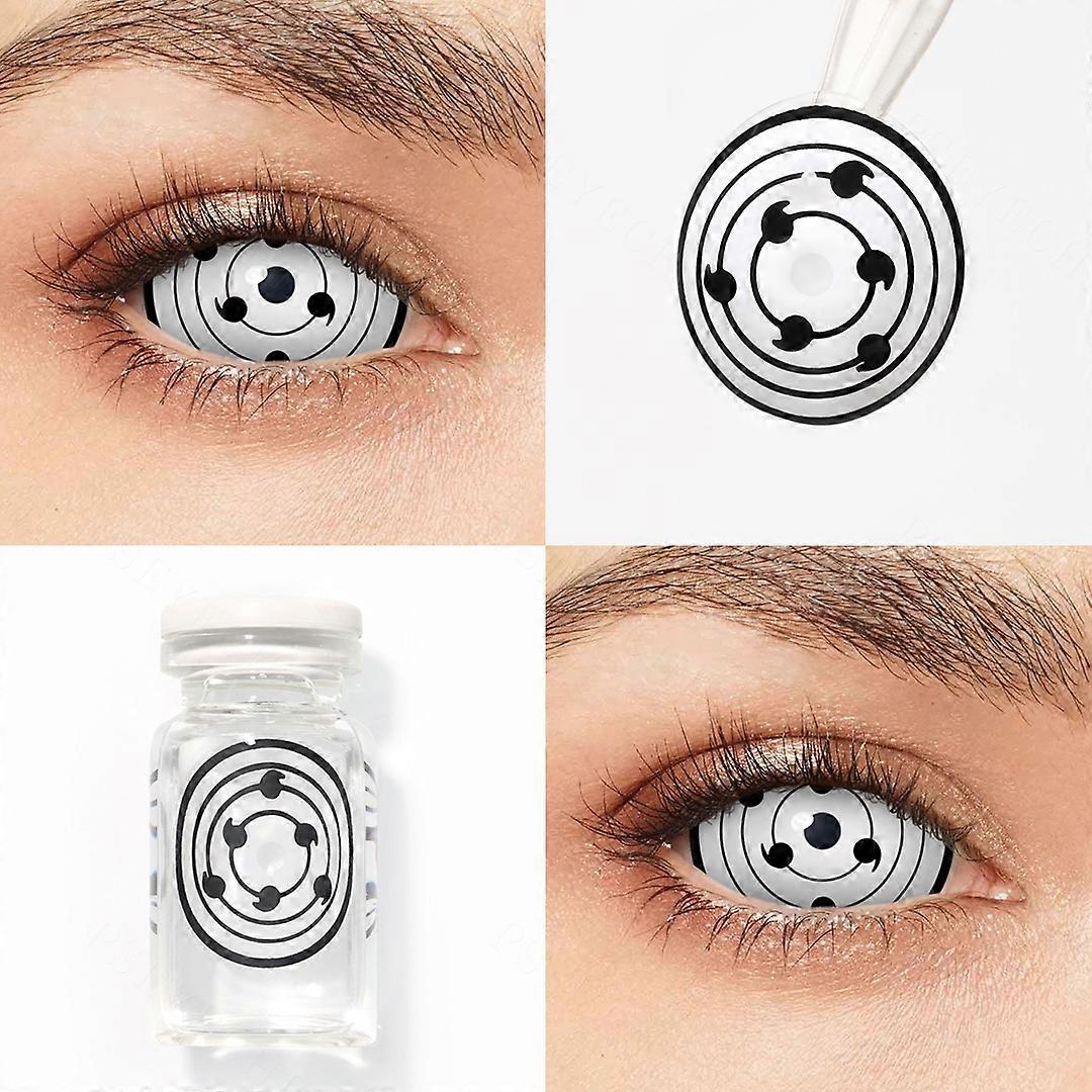 1 Pair Sharingan Contact Lenses for Eyes 22MM Sclera Lenses Anime ...