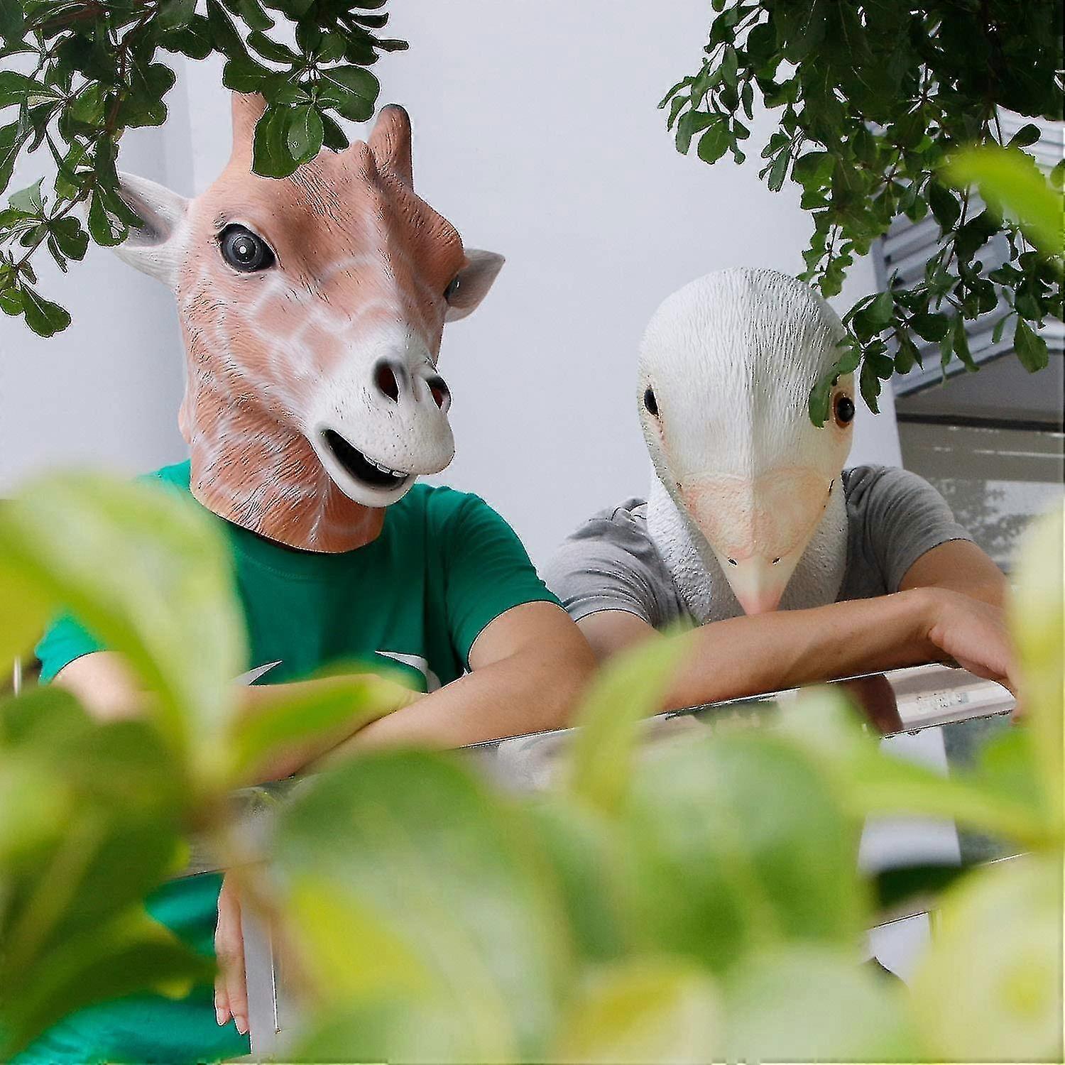 Giraffe Mask, Halloween Giraffe Full Mask, Novel And Luxurious Dress ...