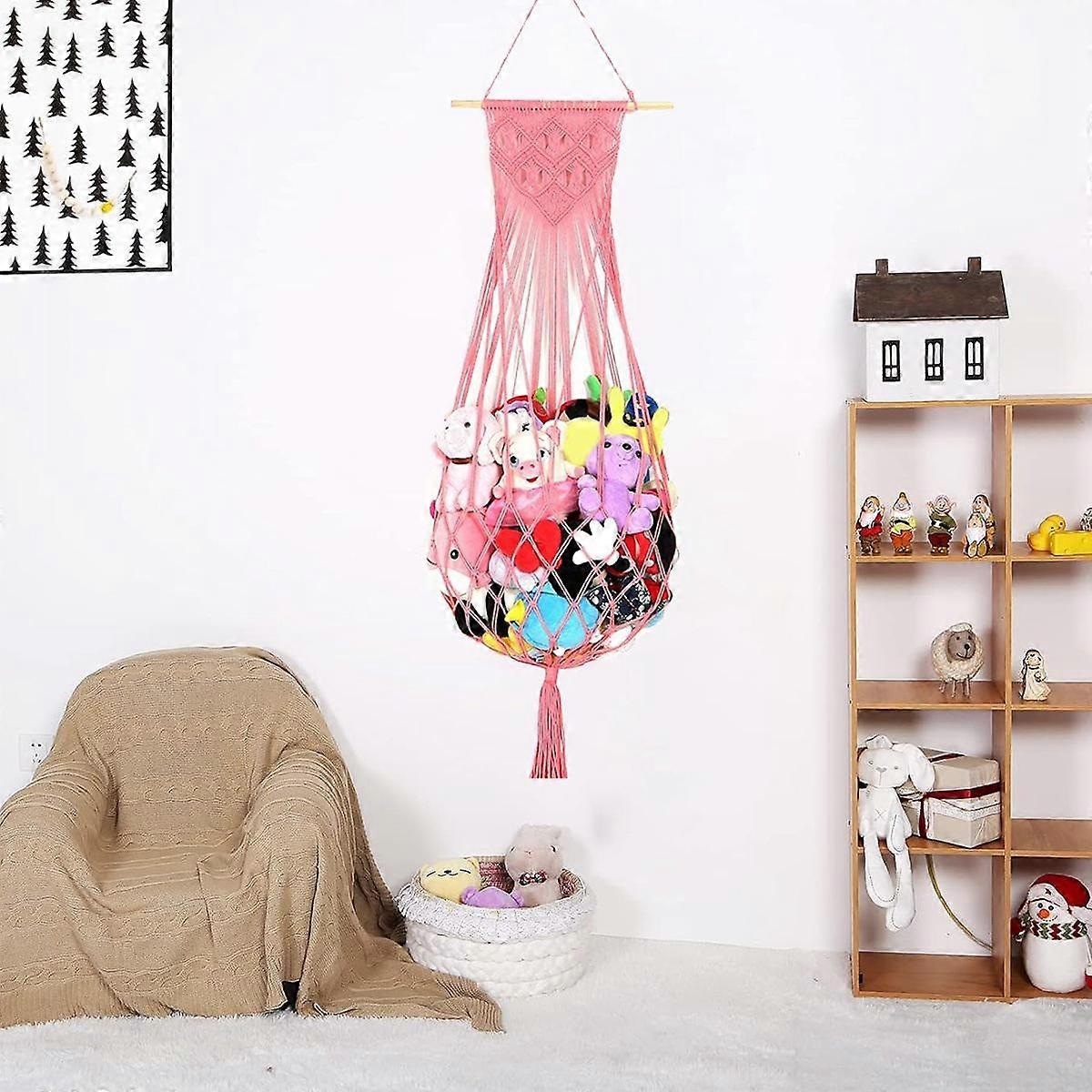 Stuffed Animal Storage Net or Toy Hammock Macrame Wall Hanging Net for ...
