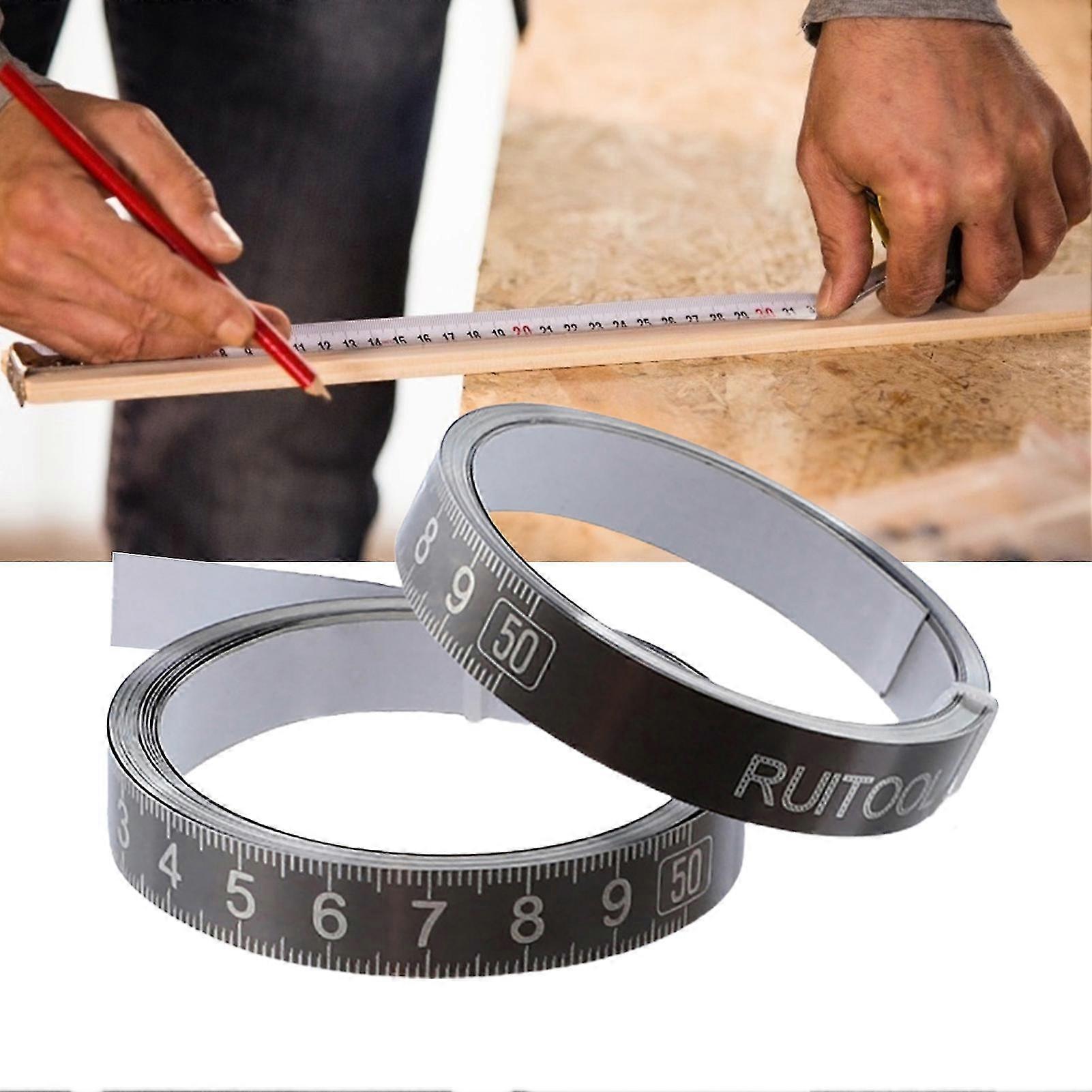 Self-adhesive Stainless Steel Measure Tape Ruler Sticker For Carpentry ...