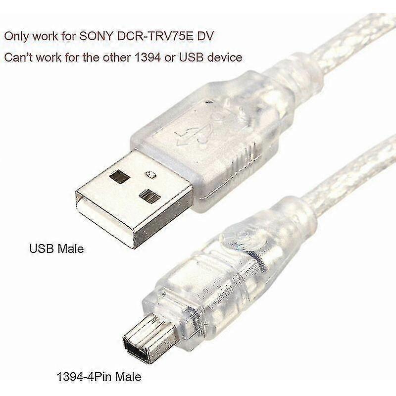 Usb Male To Firewire Ieee 1394 4 Pin Male Ilink Adapter Cable For Sony ...