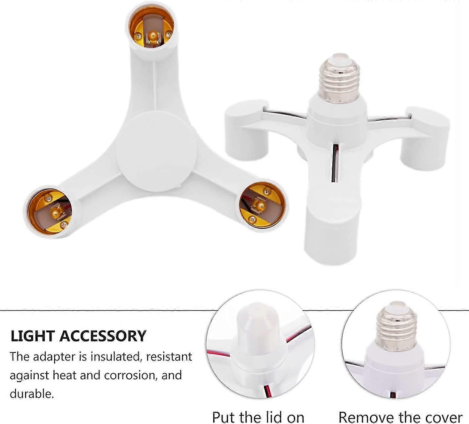 Triple Head Conversion Lampholder, Led Bulb Base E27 Lamp Holder ...