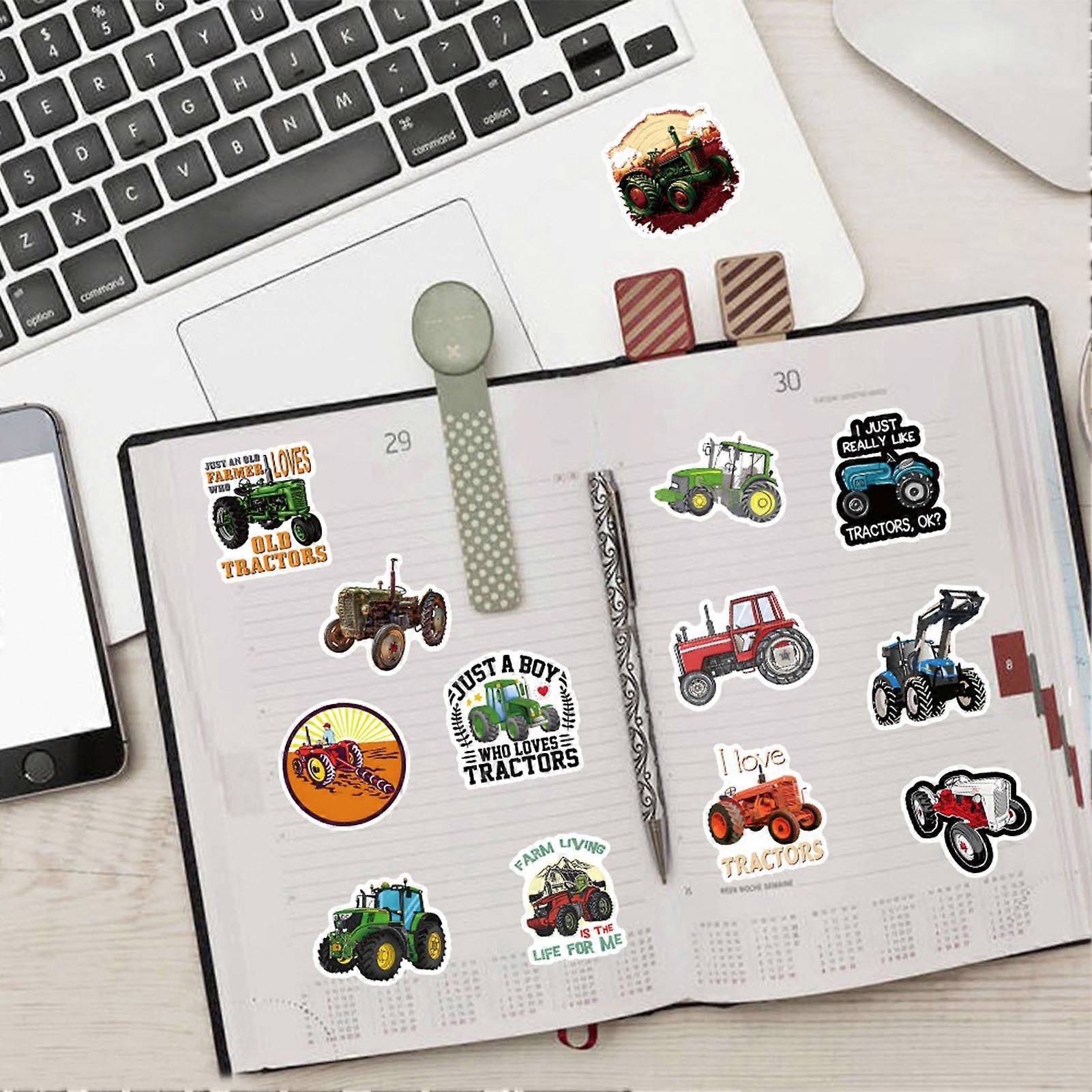 60Pcs Farm Tractor Graffiti Stickers Waterproof Rich Patterns Vinyl ...