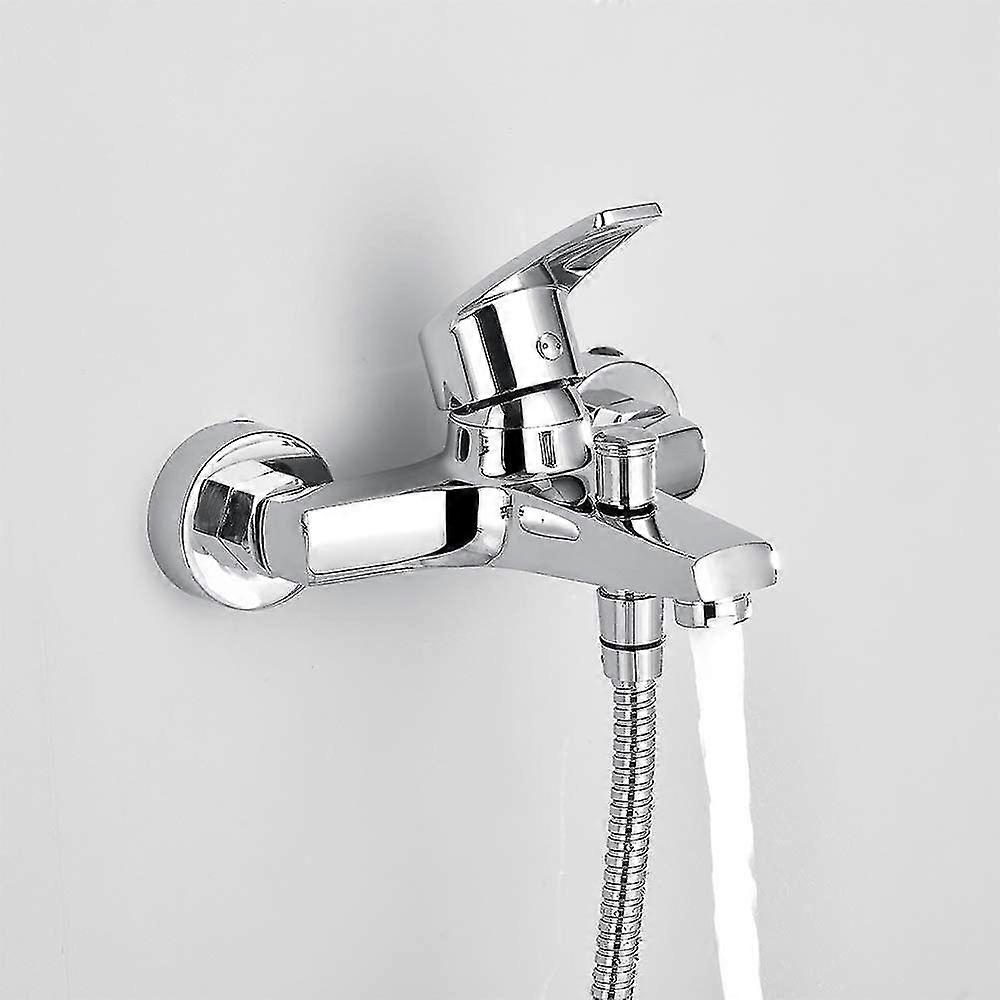 Brass Bathtub Faucet Shower Mixer Tap For Bathroom Copper Chrome ...
