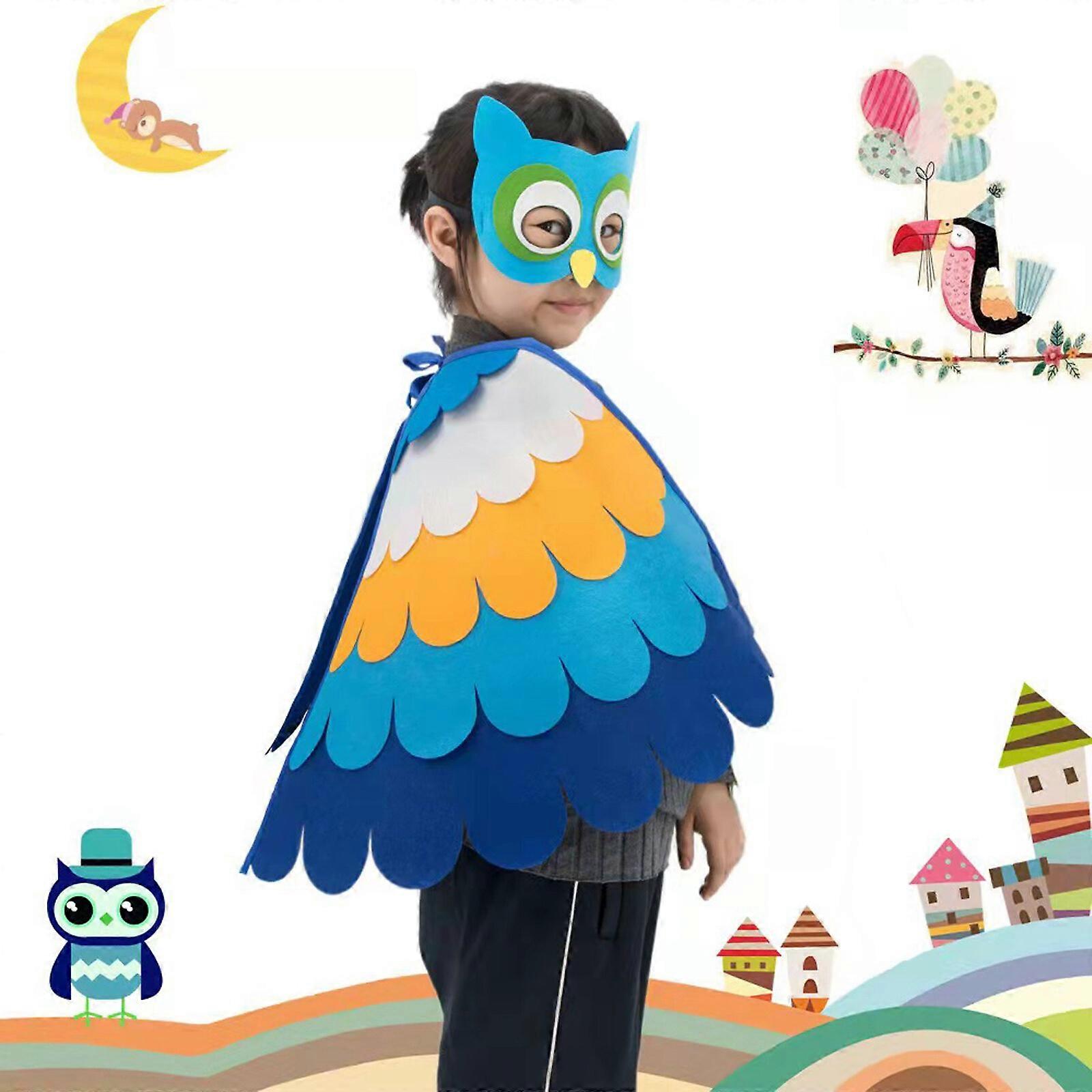 Girls Bird-Costume-Peacock-Wings for Kids with Bird-Mask as Owl Eagle ...
