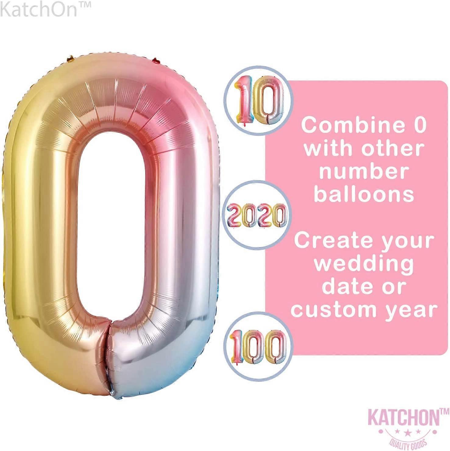 Huge, Rainbow Number 7 Balloon - 40 Inch | 7 Balloon Number for 7th ...
