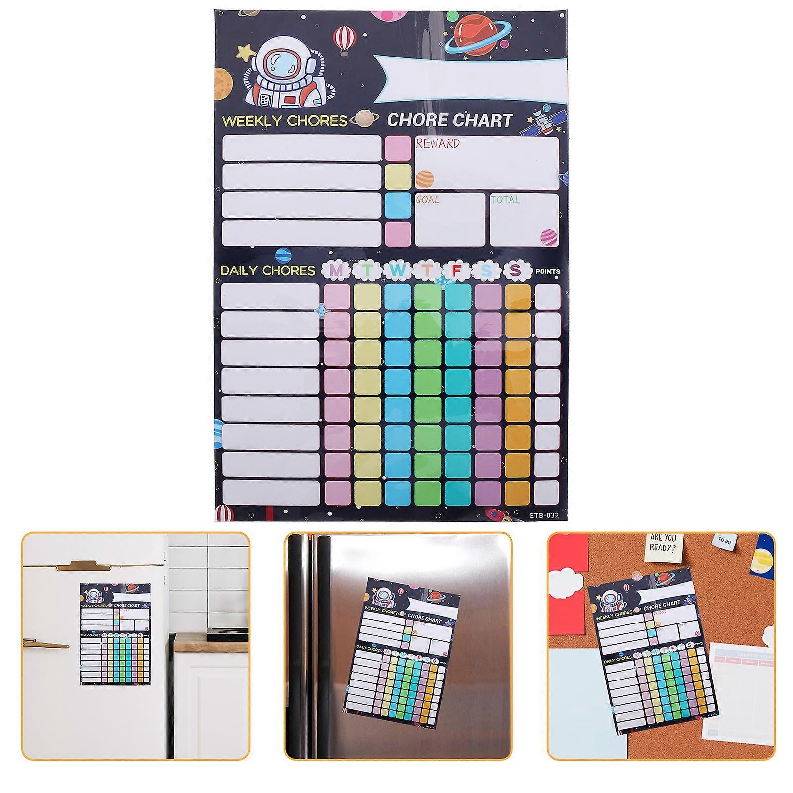 Magnetic Reward Chart Housework Chart Chore Recording Sheet Magnetic ...