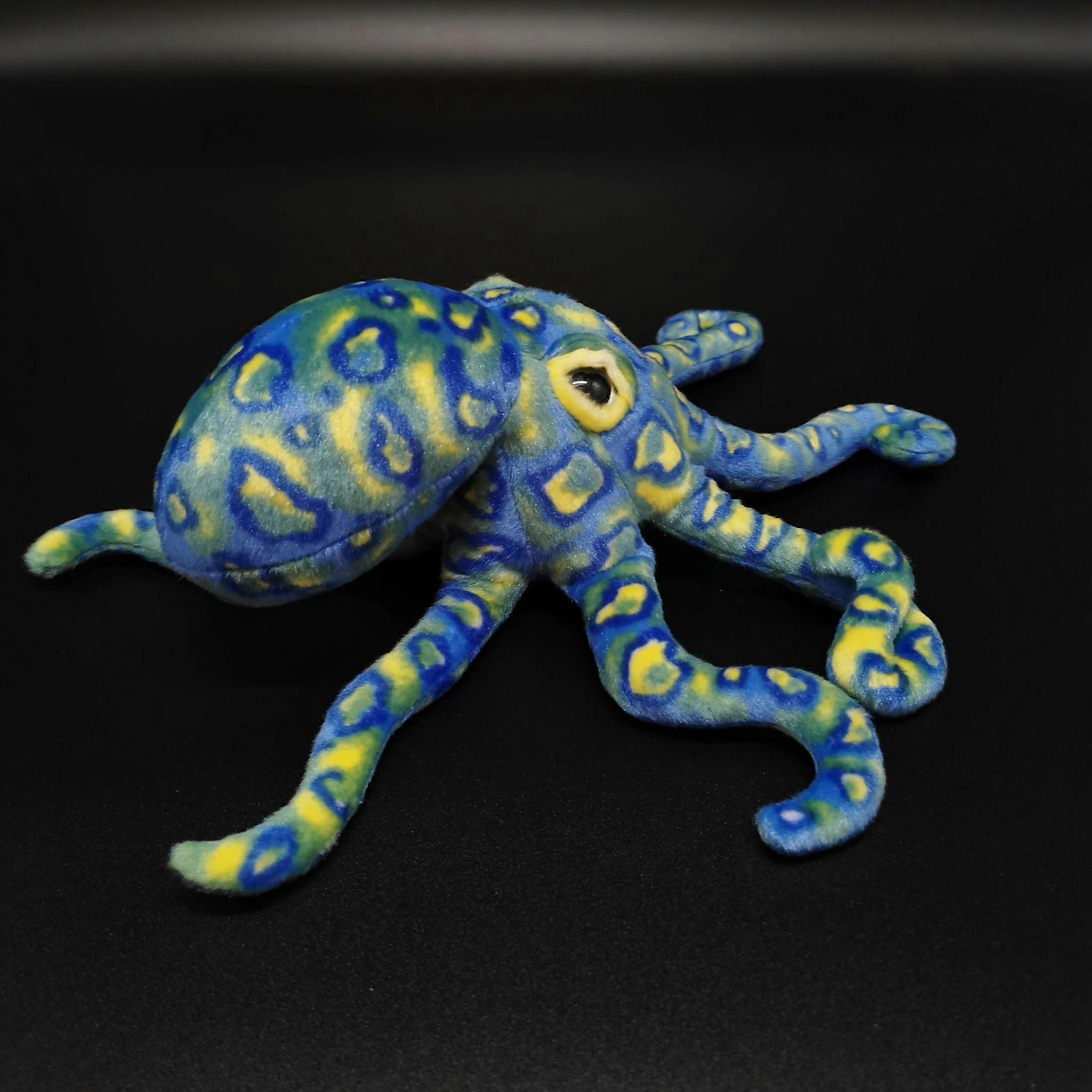 36cm Realistic Blue Ringed Octopus Squid Plush Toy Soft Animals Stuffed ...